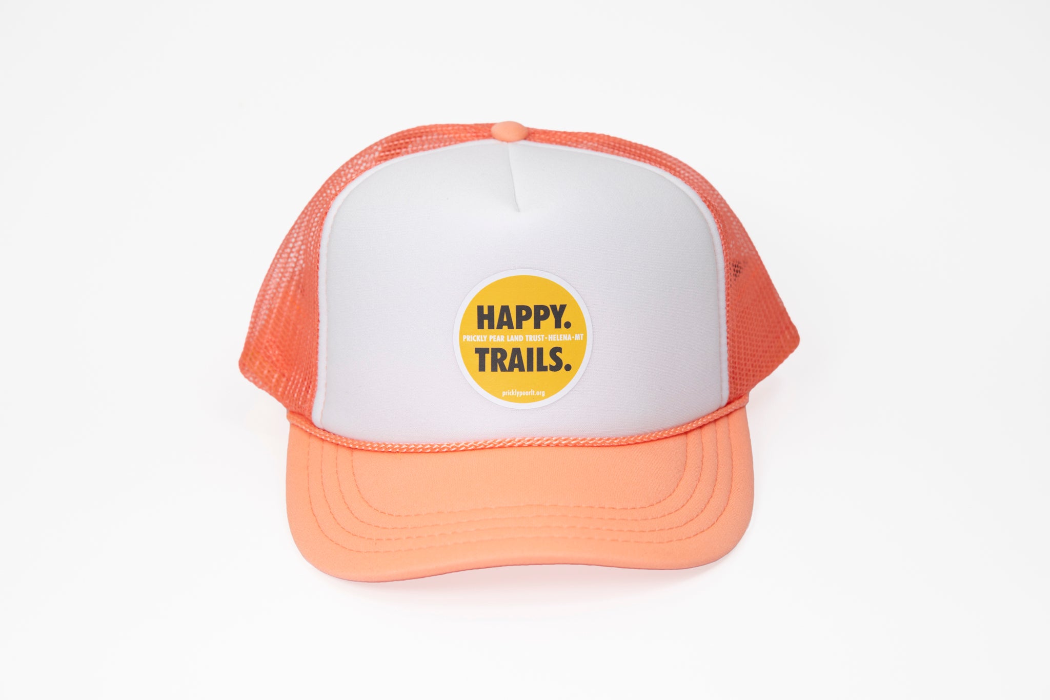 Happy Trails Kids Trucker Hat Pink – Prickly Pear Land Trust